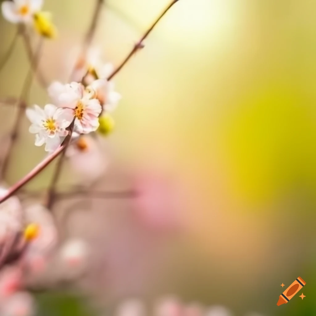 Blooming spring background in a 16:9 ratio on Craiyon