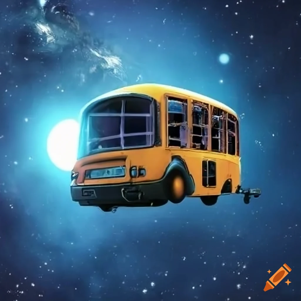 Bus number 46 in space on Craiyon