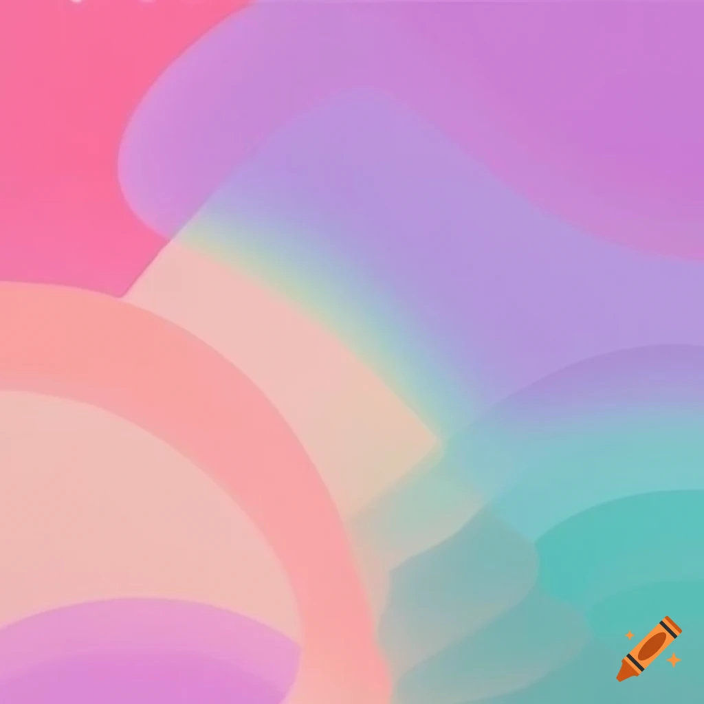 Pastel colored femboyish wallpaper with abstract shapes on Craiyon