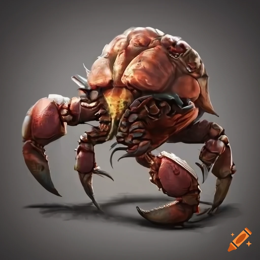 Crab man with scorpion tail in RPG game enemy design on Craiyon