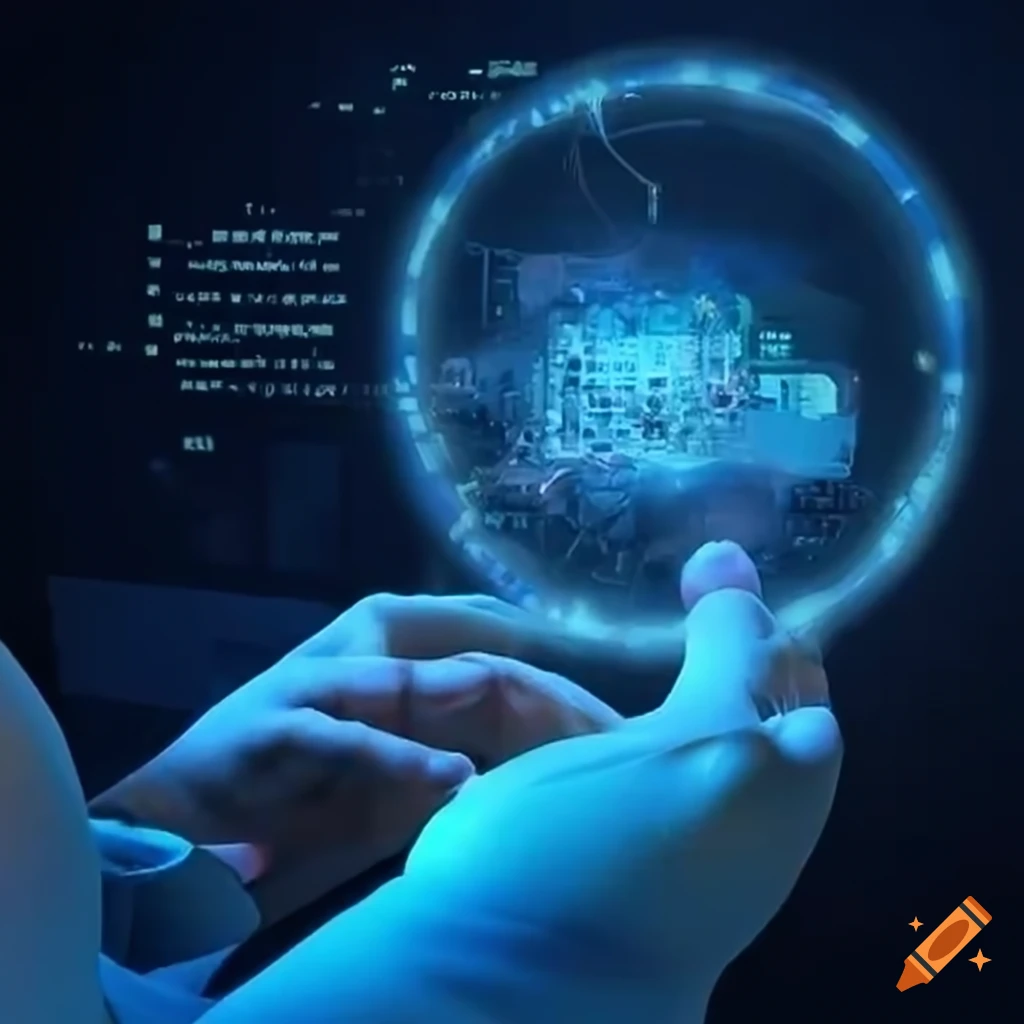 Student working with technology on Craiyon