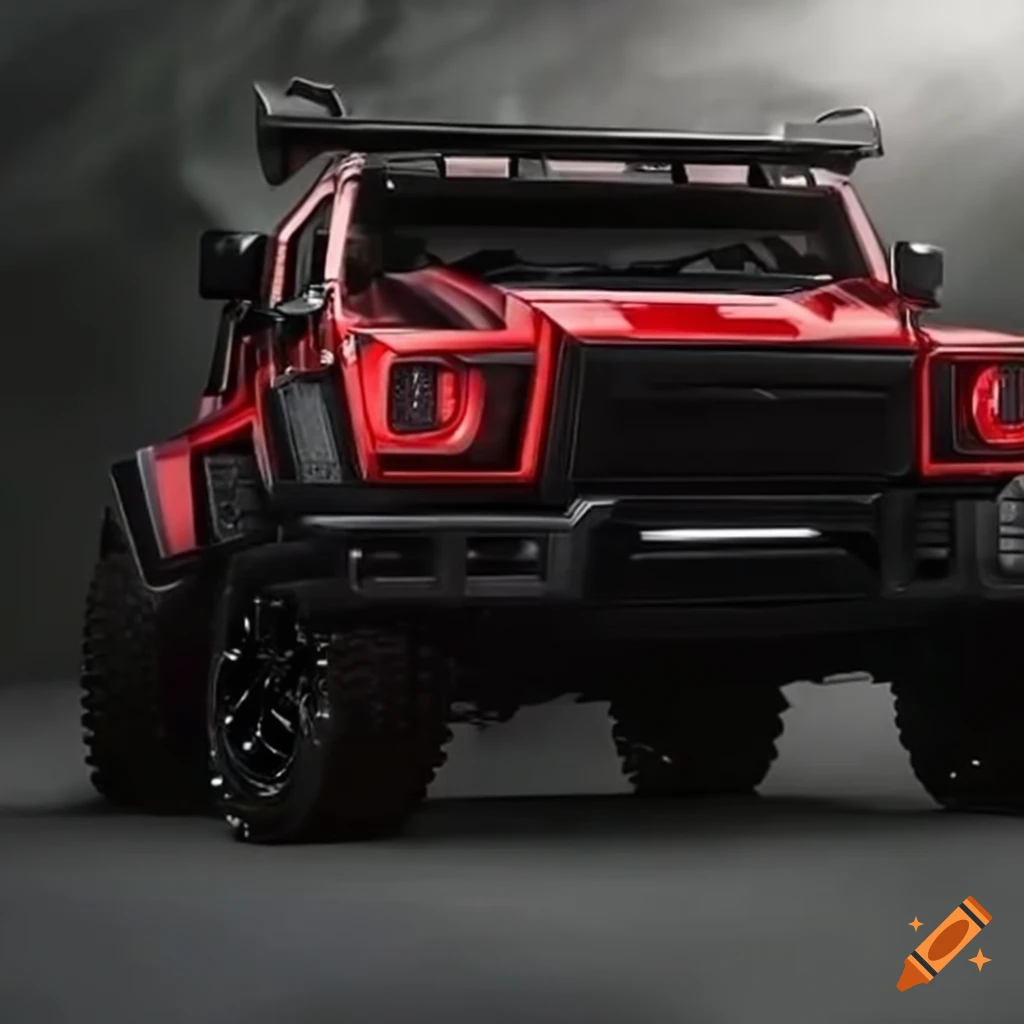 Custom 4x4 off-road vehicle with intricate design details on Craiyon