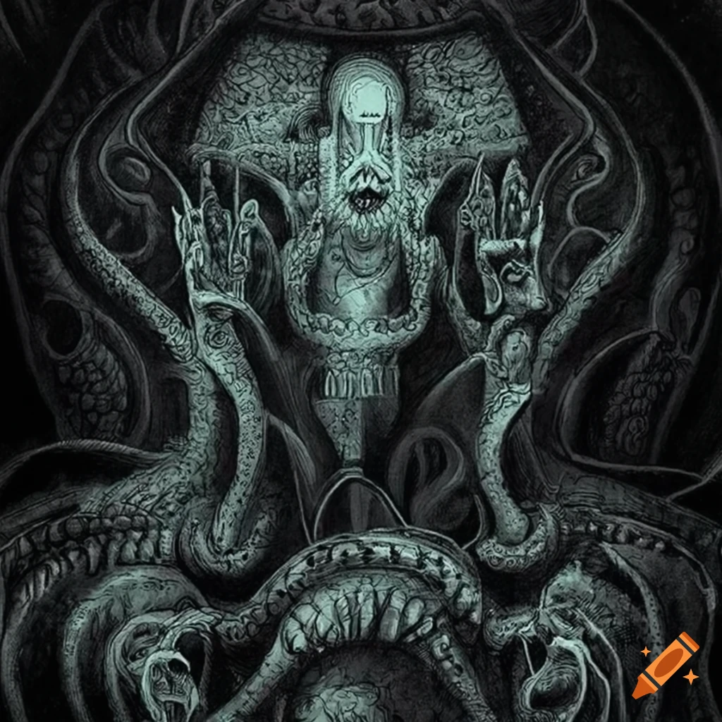 Lovecraft book cover illustrations by sidney sime on Craiyon