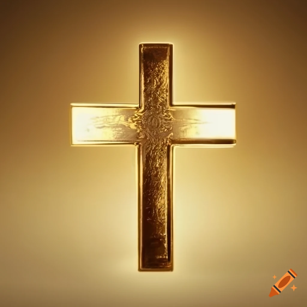 Cross light gold on Craiyon