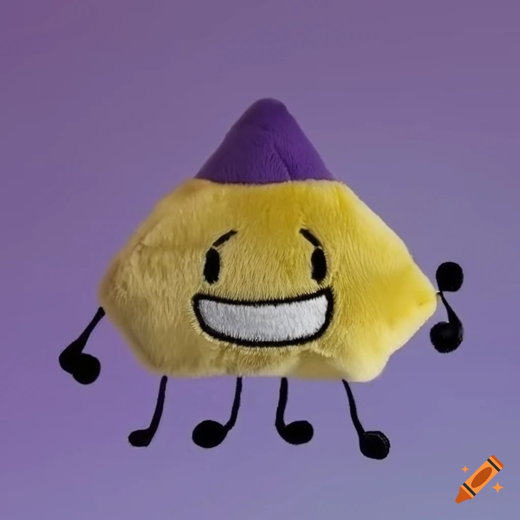 Bfdi plush purple and yellow top hat on Craiyon