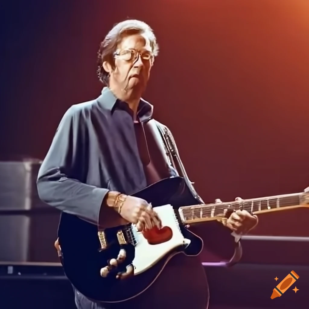 Eric clapton playing a 1962 gibson es-335 guitar on Craiyon