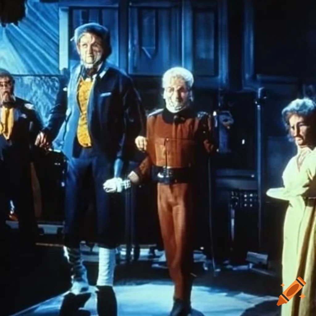 Still from the electricated man lives! 1976 british cult series on Craiyon