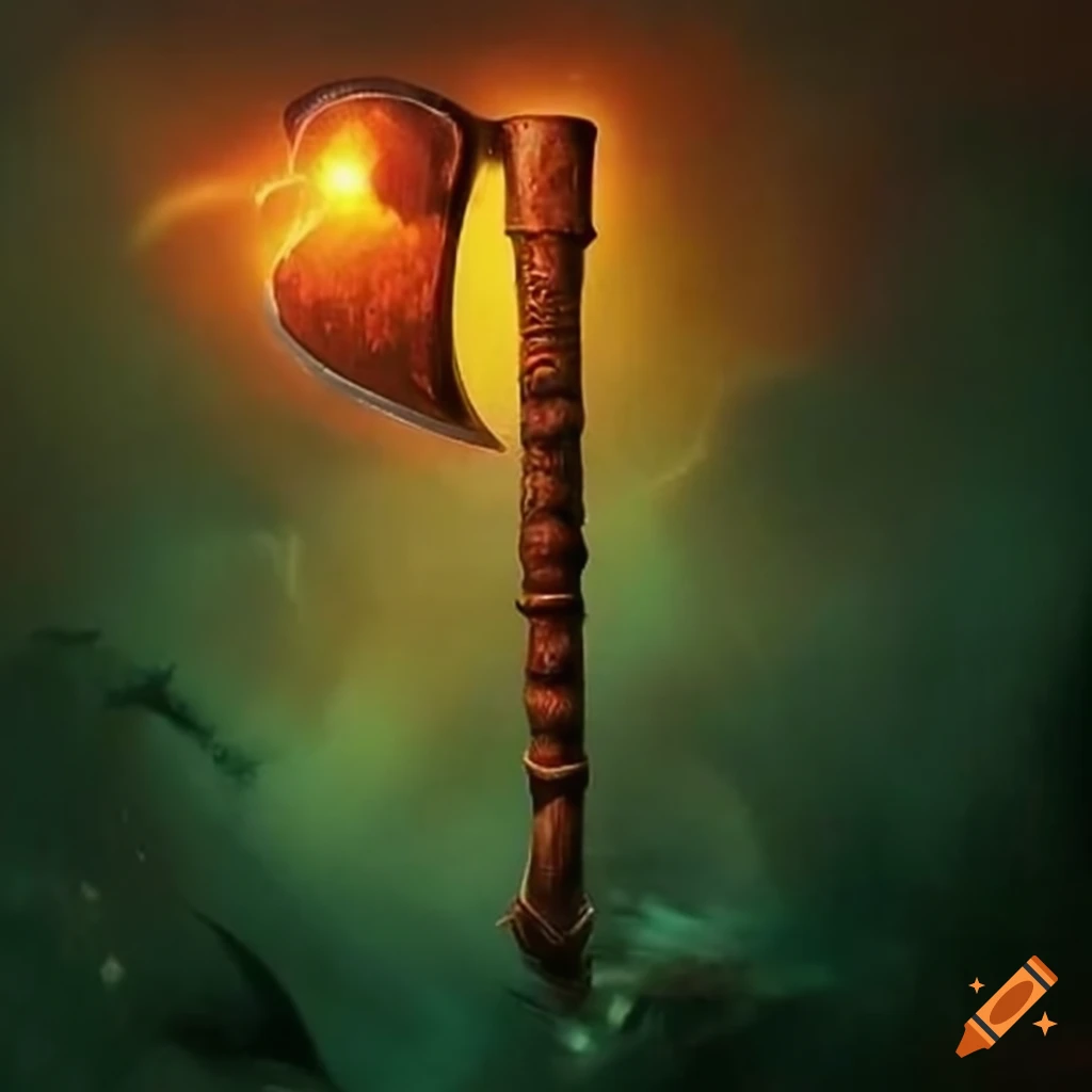 Magic axe on Craiyon