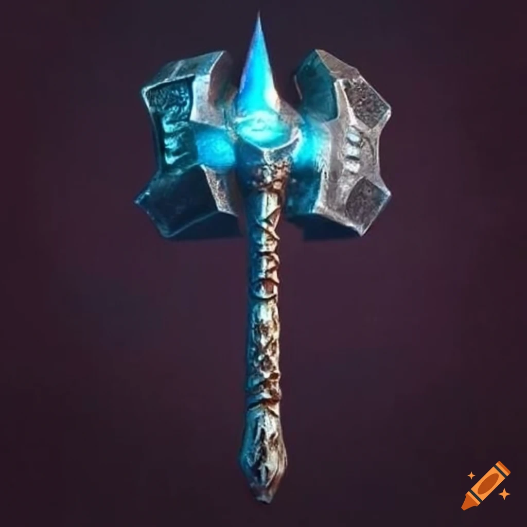 Magic mithril war hammer on Craiyon