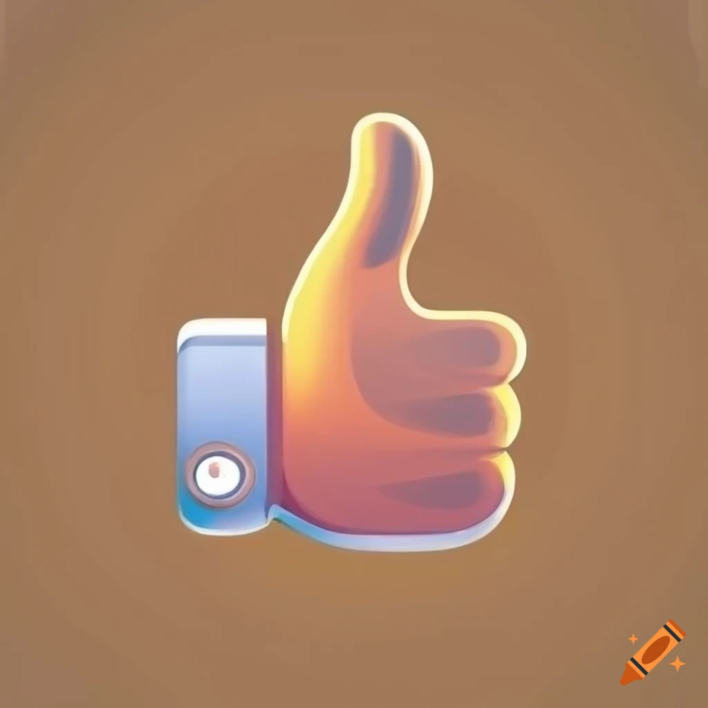 Thumbs up icon on Craiyon