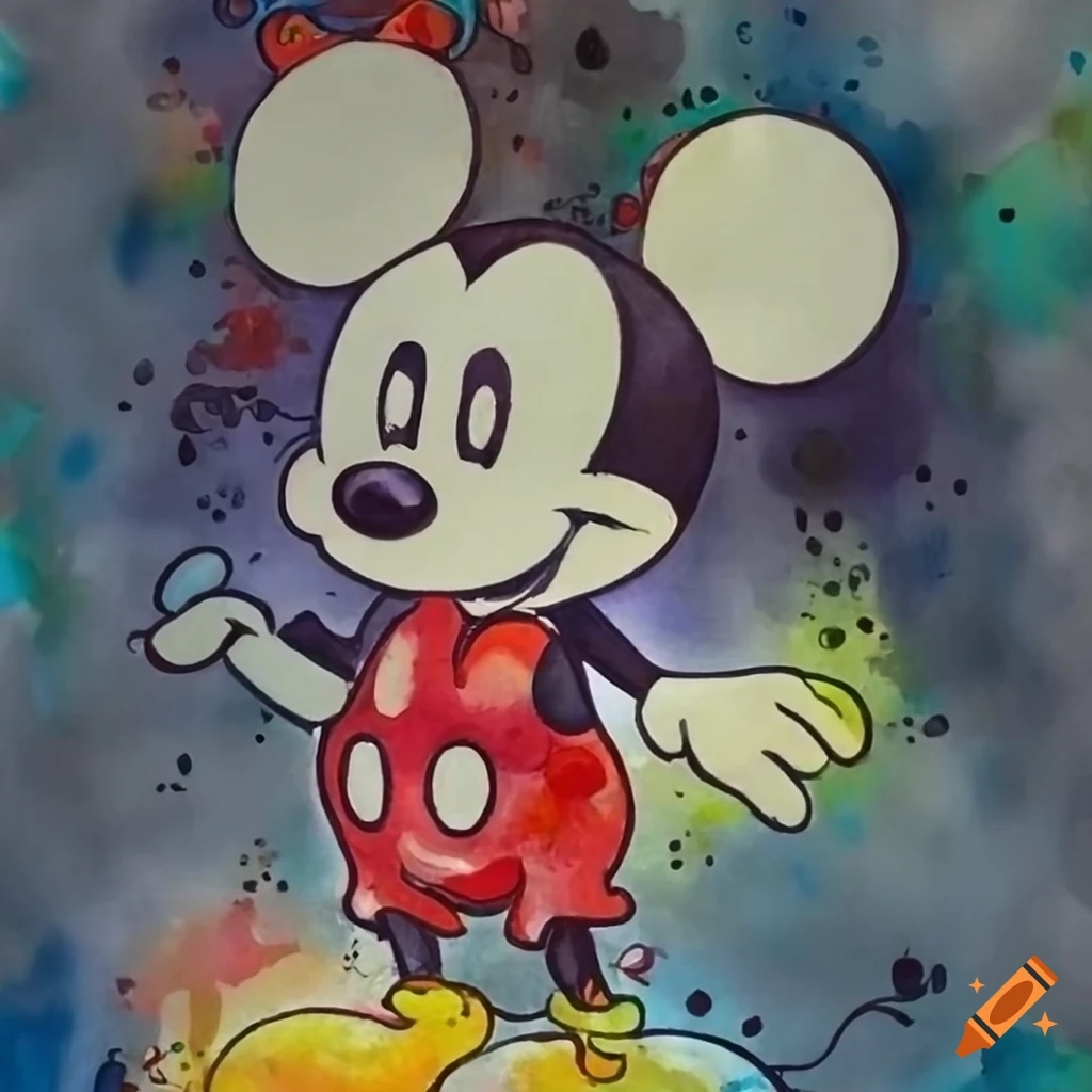 Art deco style mickey mouse design on Craiyon