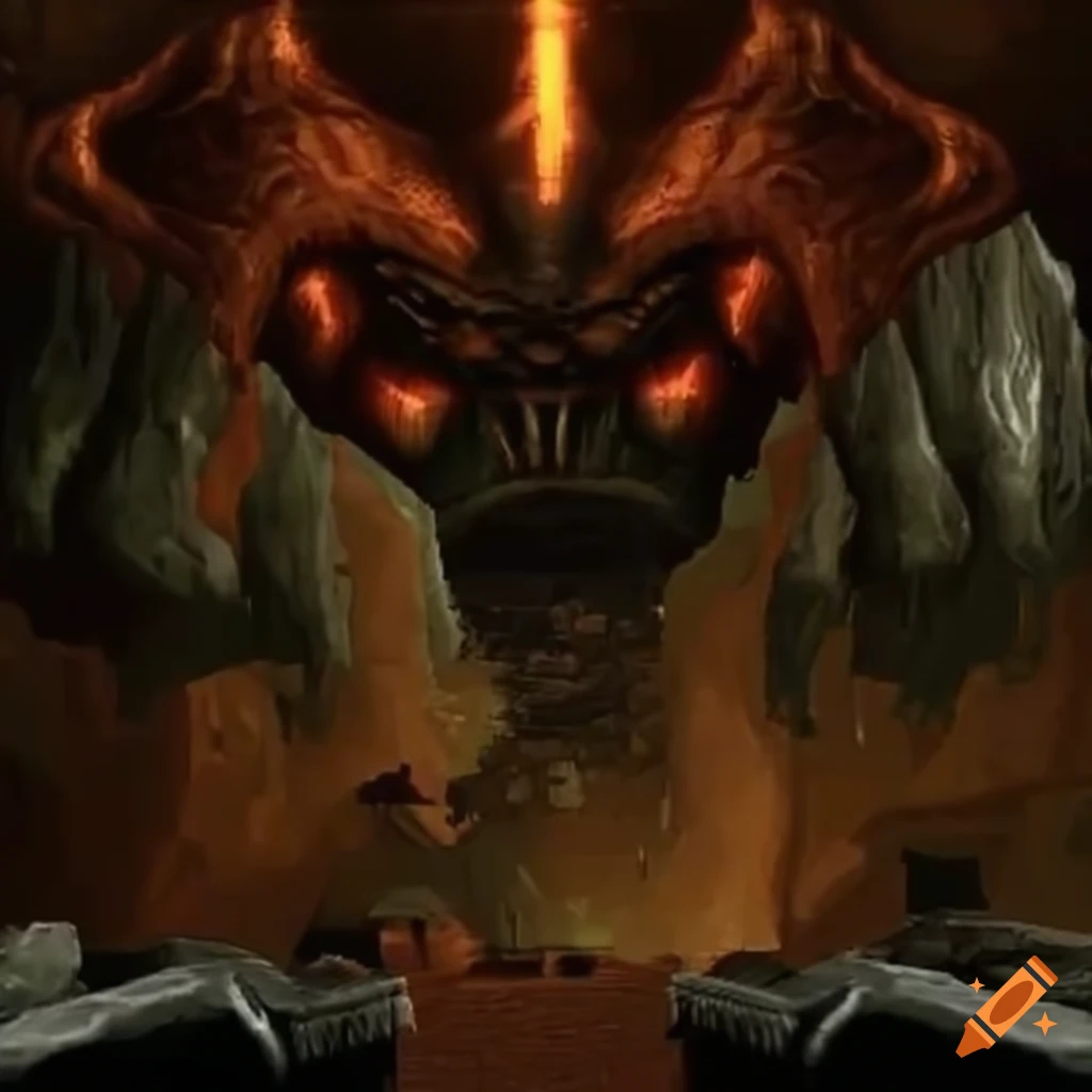 Screenshot of the game doom (1993) on Craiyon