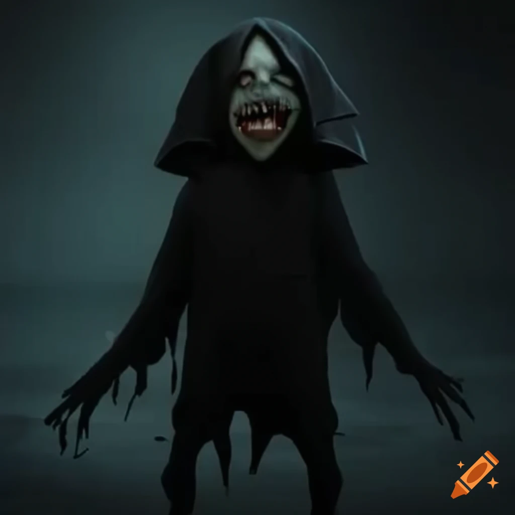 Scary ghost 3d model in t-pose on Craiyon