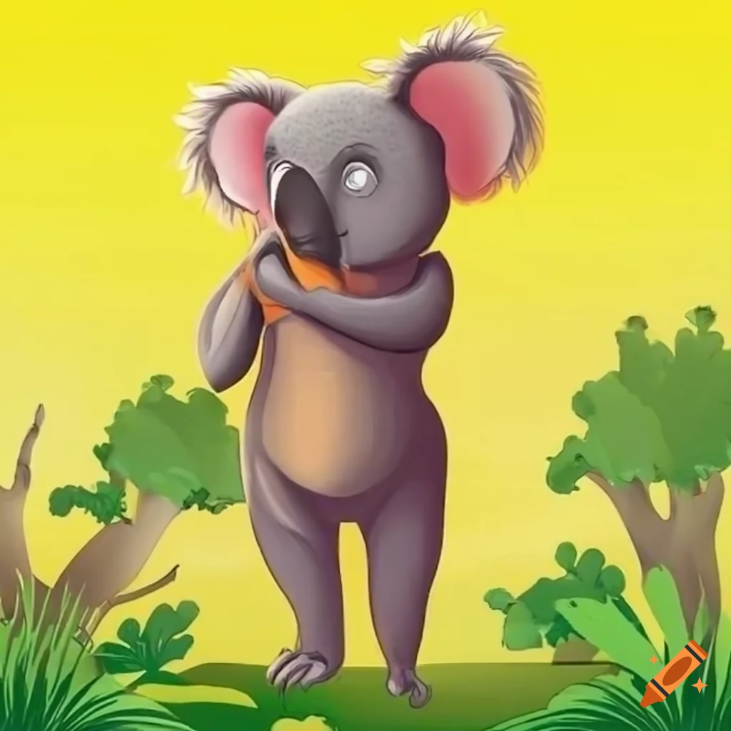 Koala mom cartoon character in Disney style on Craiyon