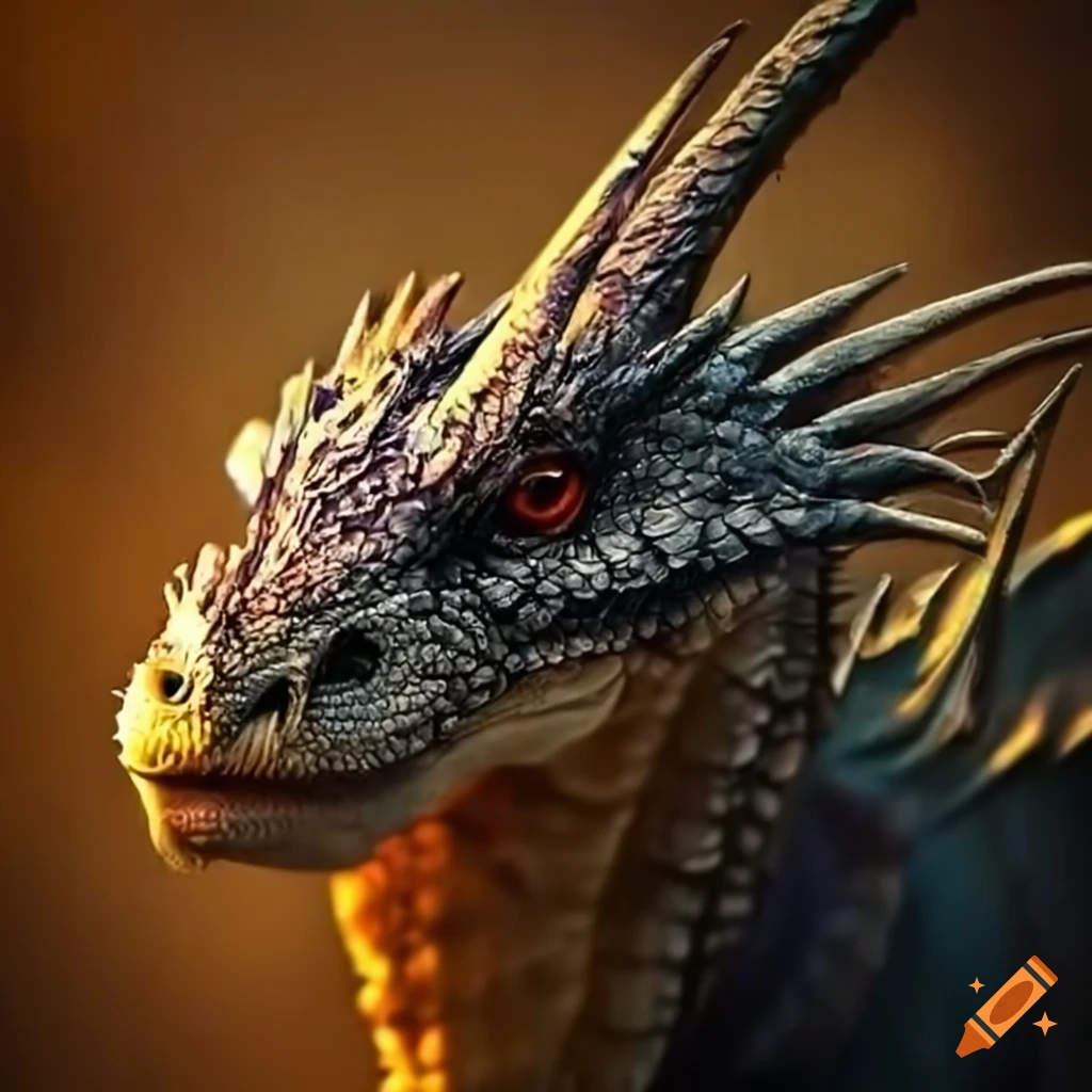 Realistic dragon depiction on Craiyon