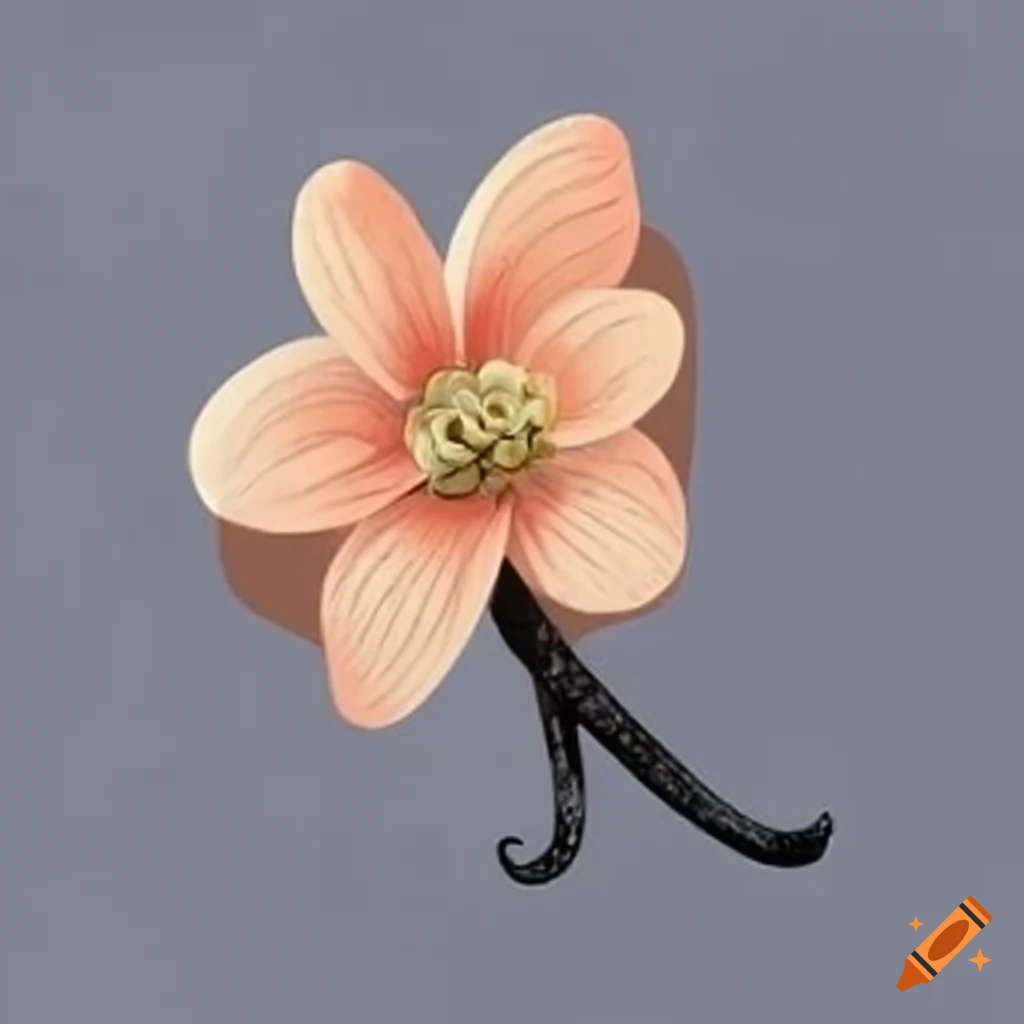 Stylish vanilla flower on Craiyon