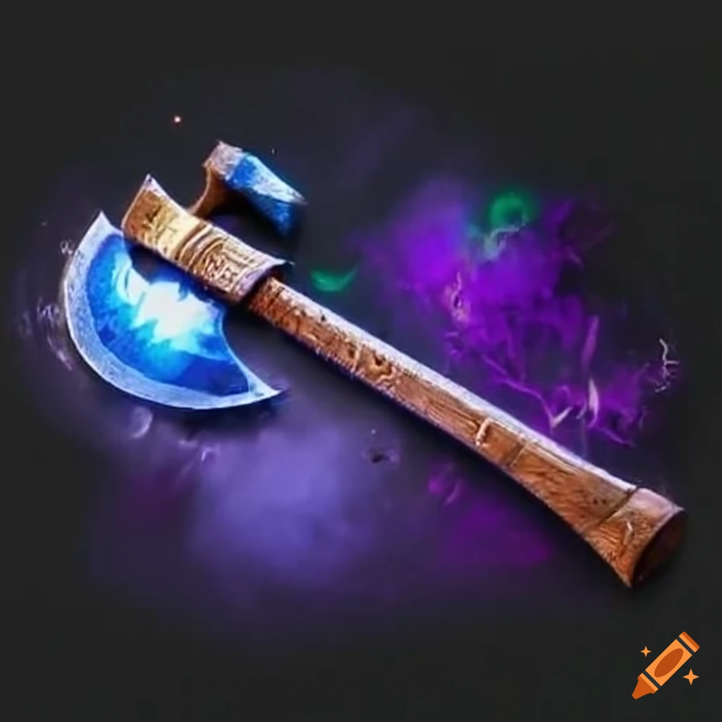Magic axe on Craiyon