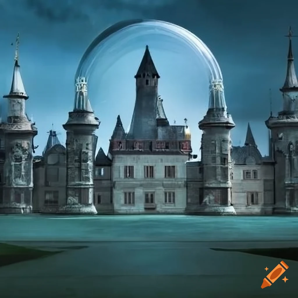 Castle with glass dome and pillars on Craiyon