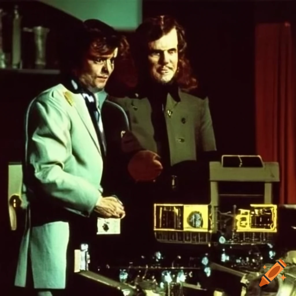 Still from the electricated man lives! 1976 british cult series on Craiyon