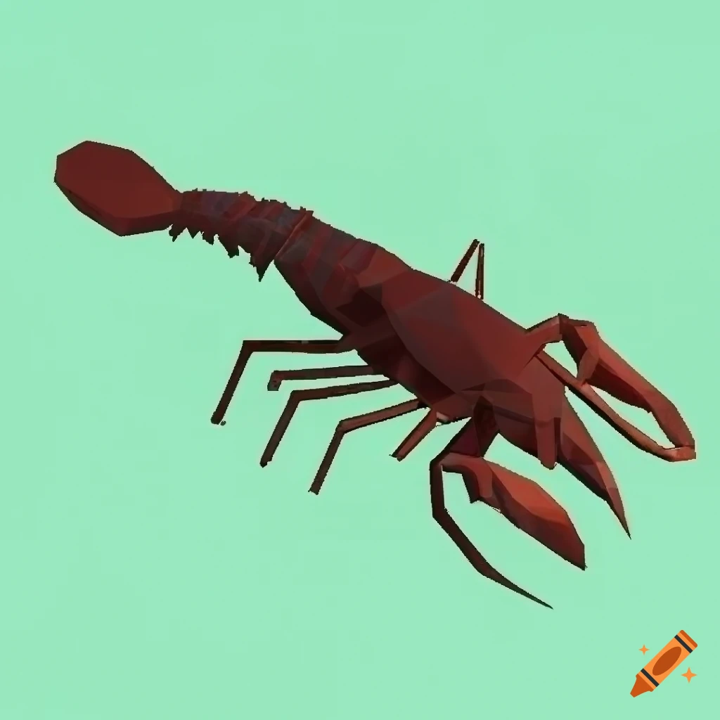 Lobster in ps1 style low poly art on Craiyon
