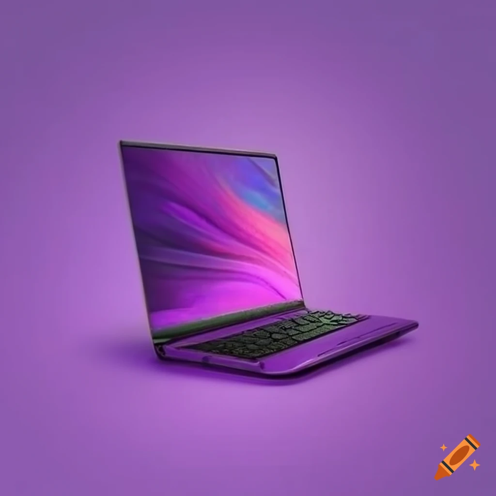 Purple laptop on Craiyon