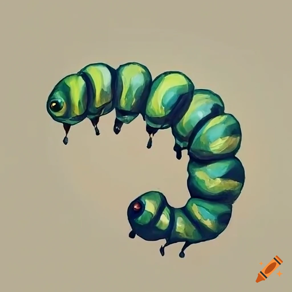 Caterpillar drawing on Craiyon