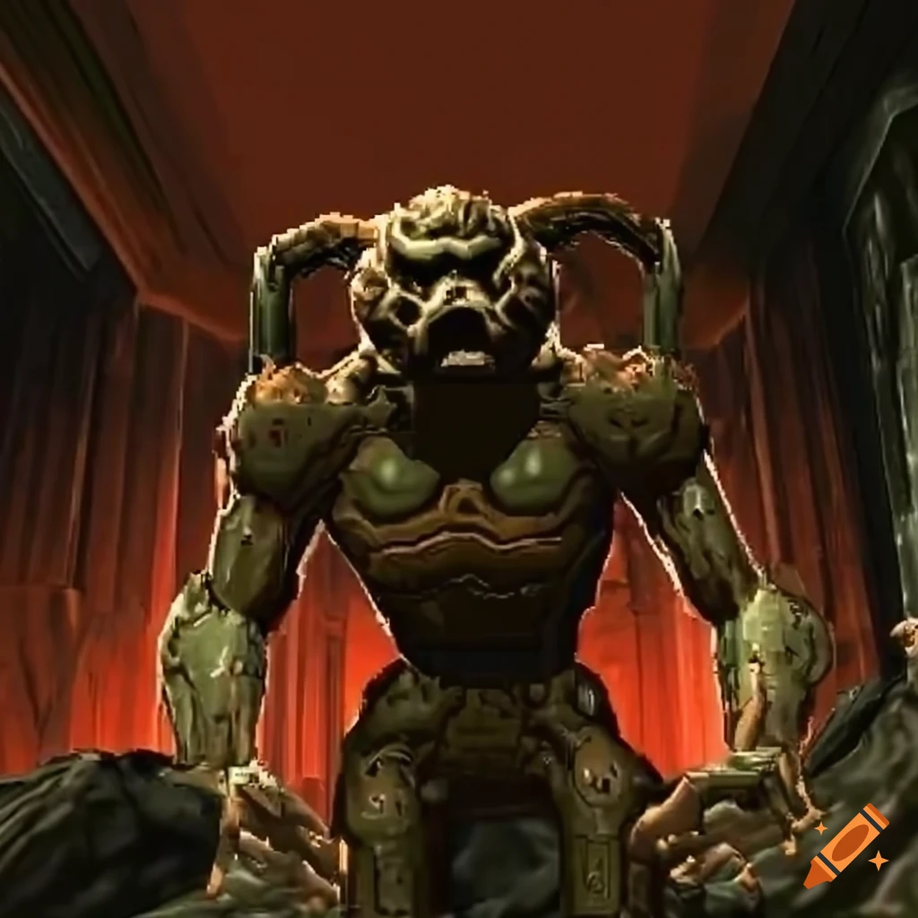 Screenshot of the game doom (1993) on Craiyon