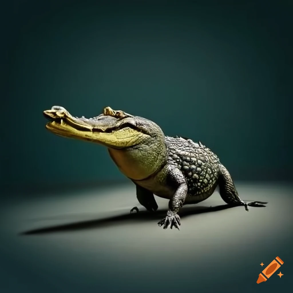 Crocodile in full body view on Craiyon