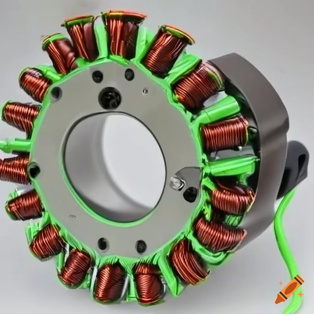 Motorcycle stator part on Craiyon