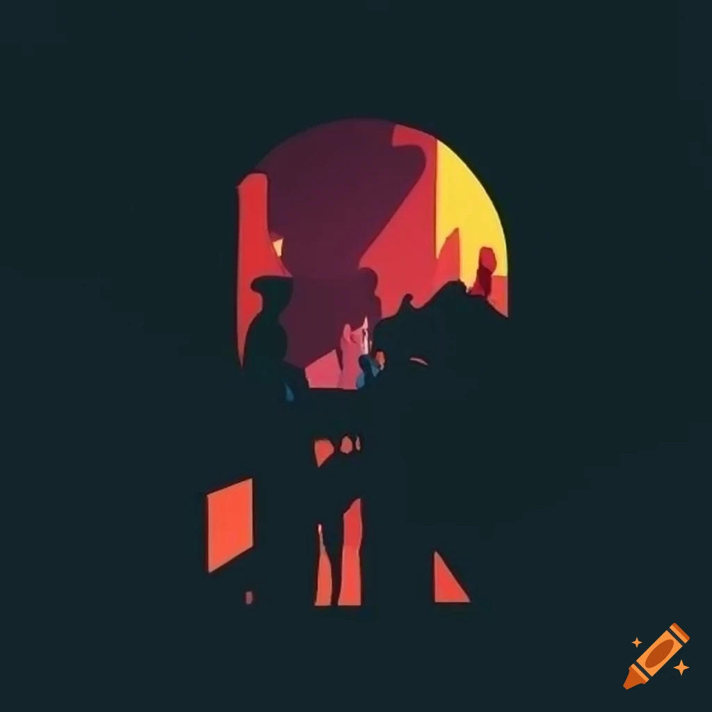 Introspective indie pop rock album cover with stylized shadow boxing ...