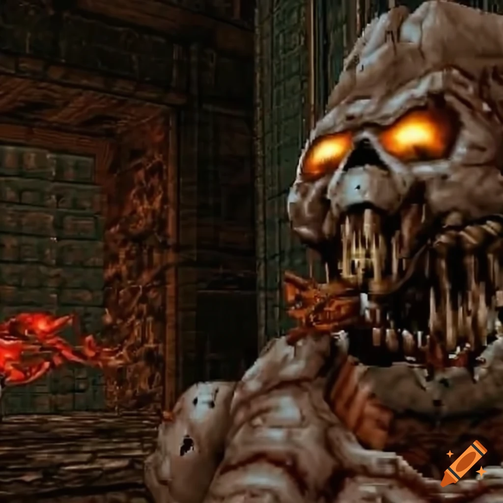 Screenshot of the game doom (1993) on Craiyon