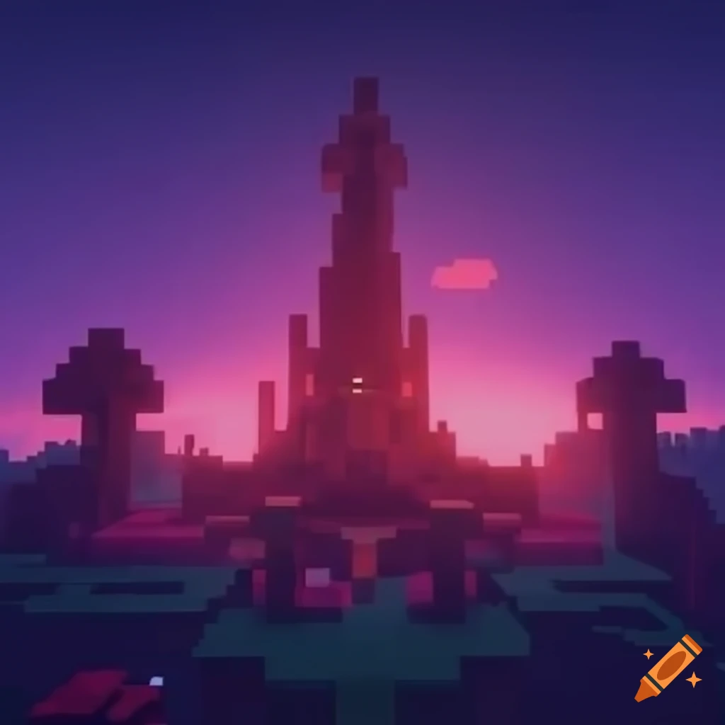 Simple default minecraft world in dreamcore aesthetic on Craiyon