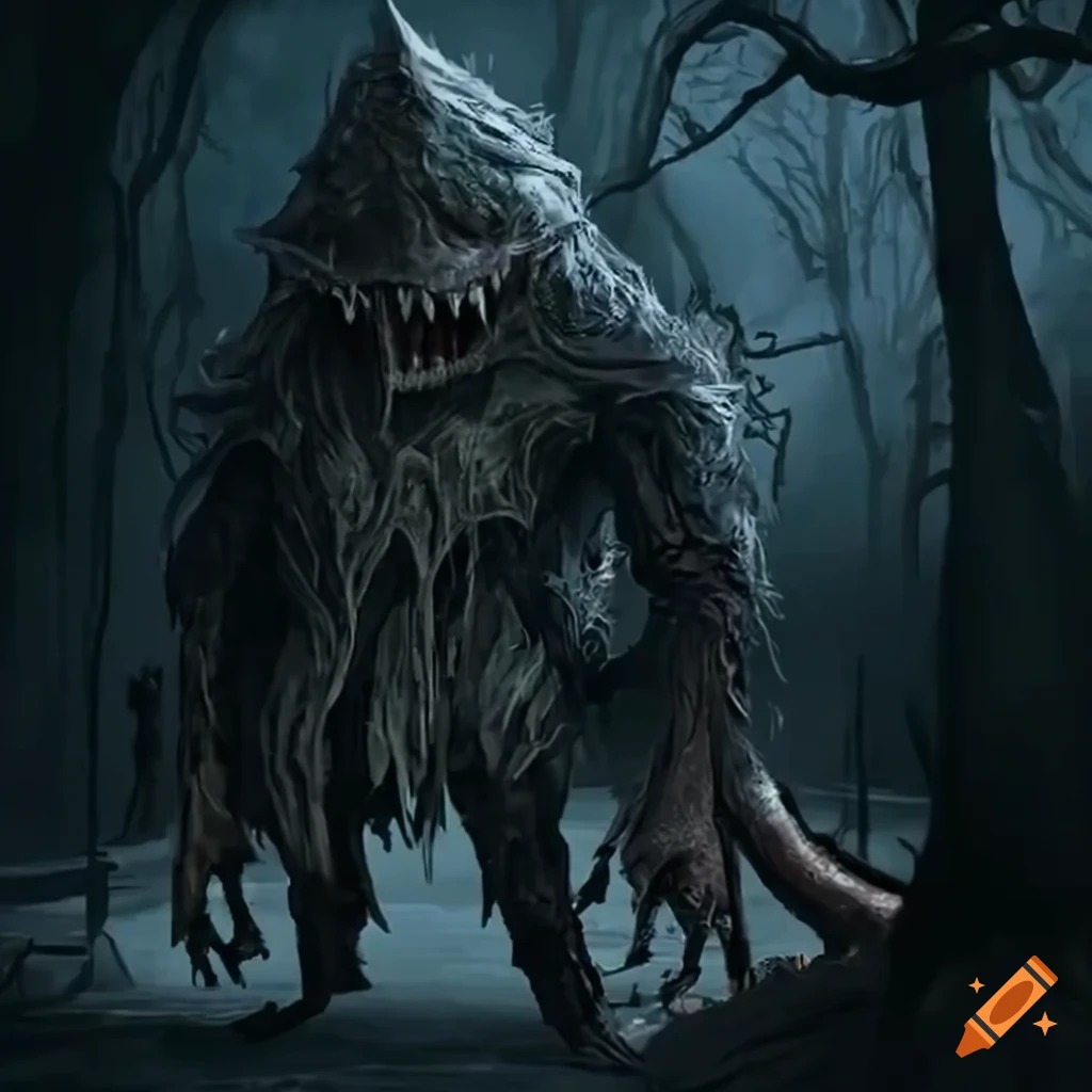 Bloodborne monster creature on Craiyon