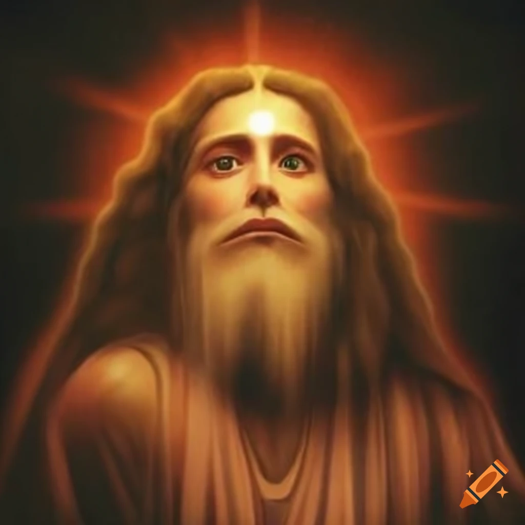 Representation of the face of god on Craiyon