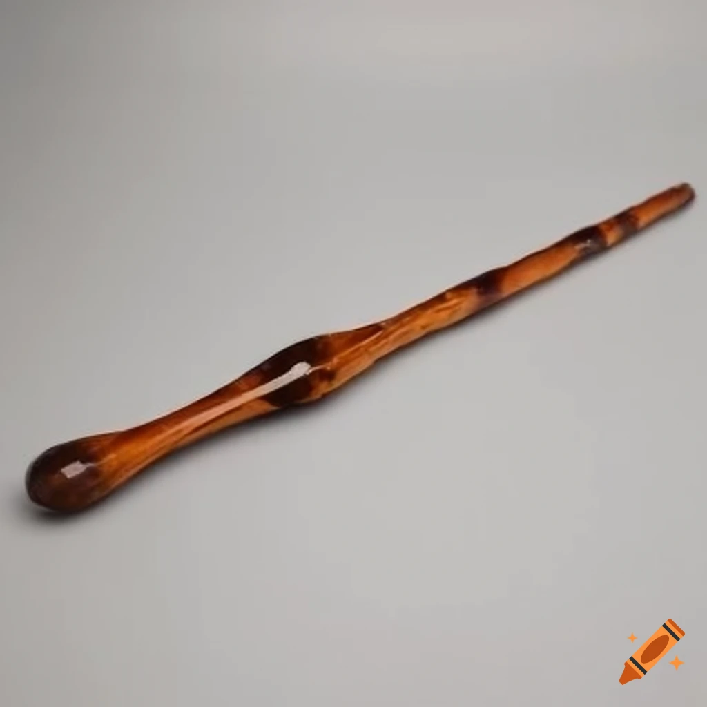 Gold and brown earthy gem staff on Craiyon