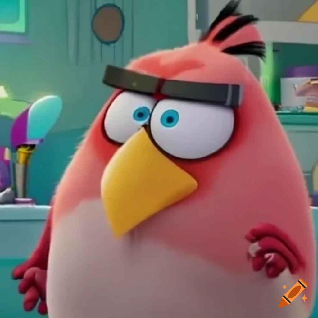 Angry birds movie reference in dexter's laboratory reboot on Craiyon