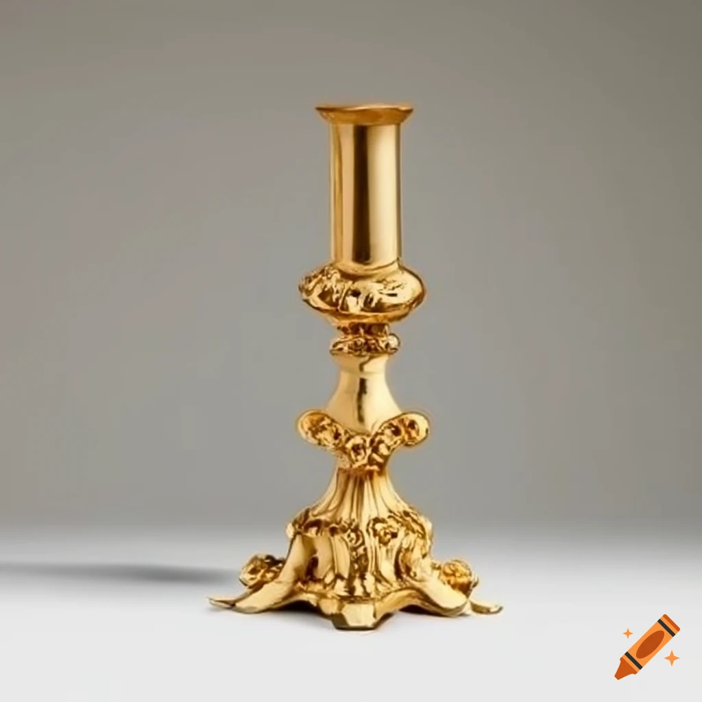 Baroque gold candlestick on Craiyon