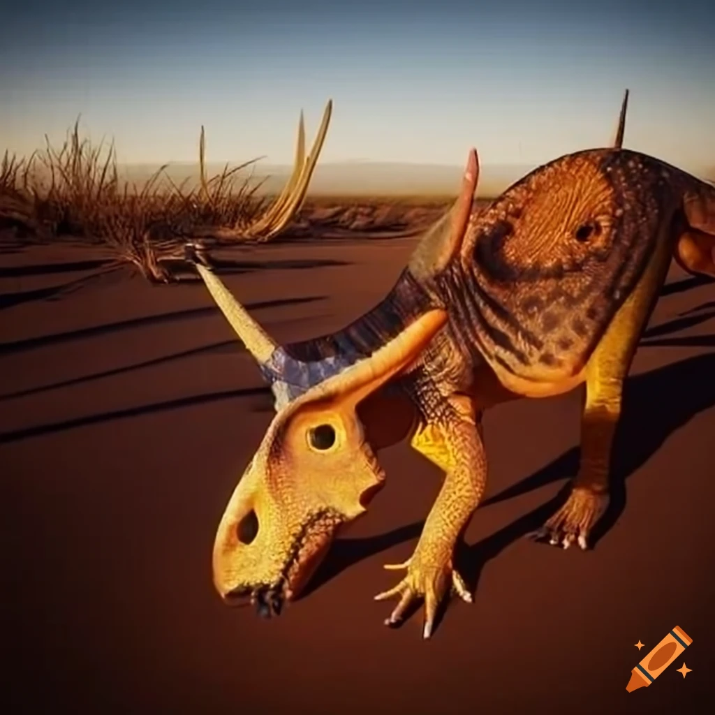 Protoceratops in an arizona desert environment on Craiyon