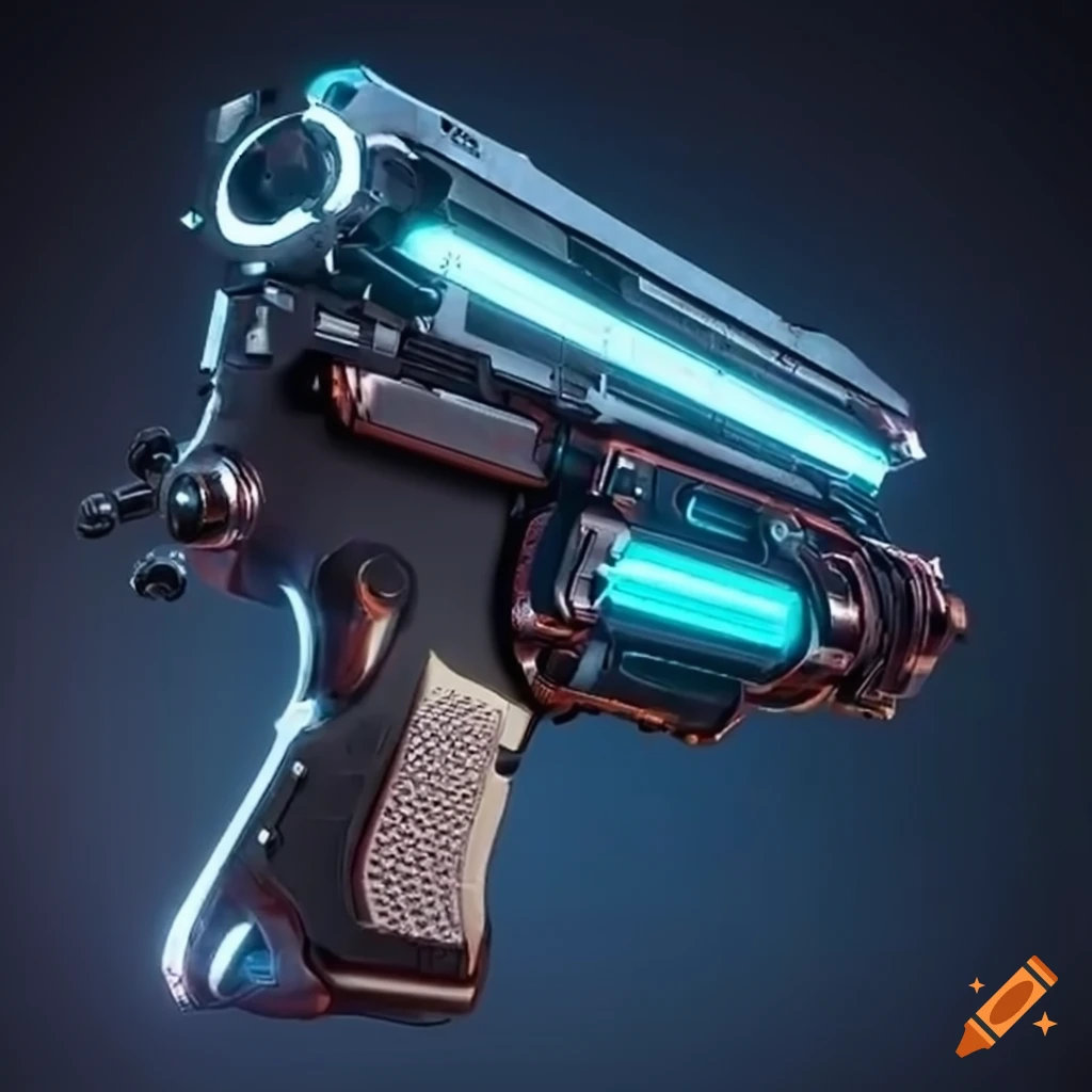Powerful futuristic sci-fi gun design inspired by bfg on Craiyon