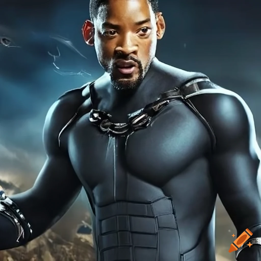 Will smith portrayal as a black panther character on Craiyon