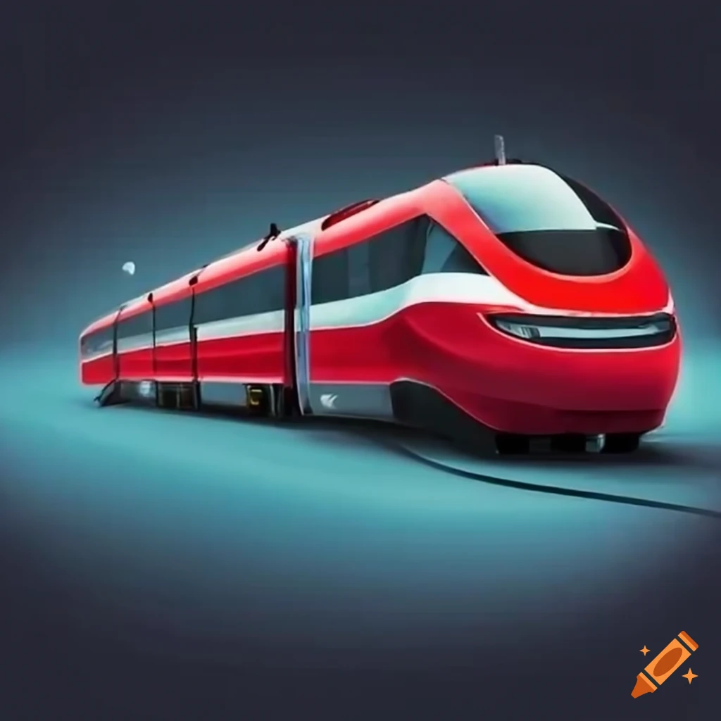 Train with formula one car at the front on Craiyon