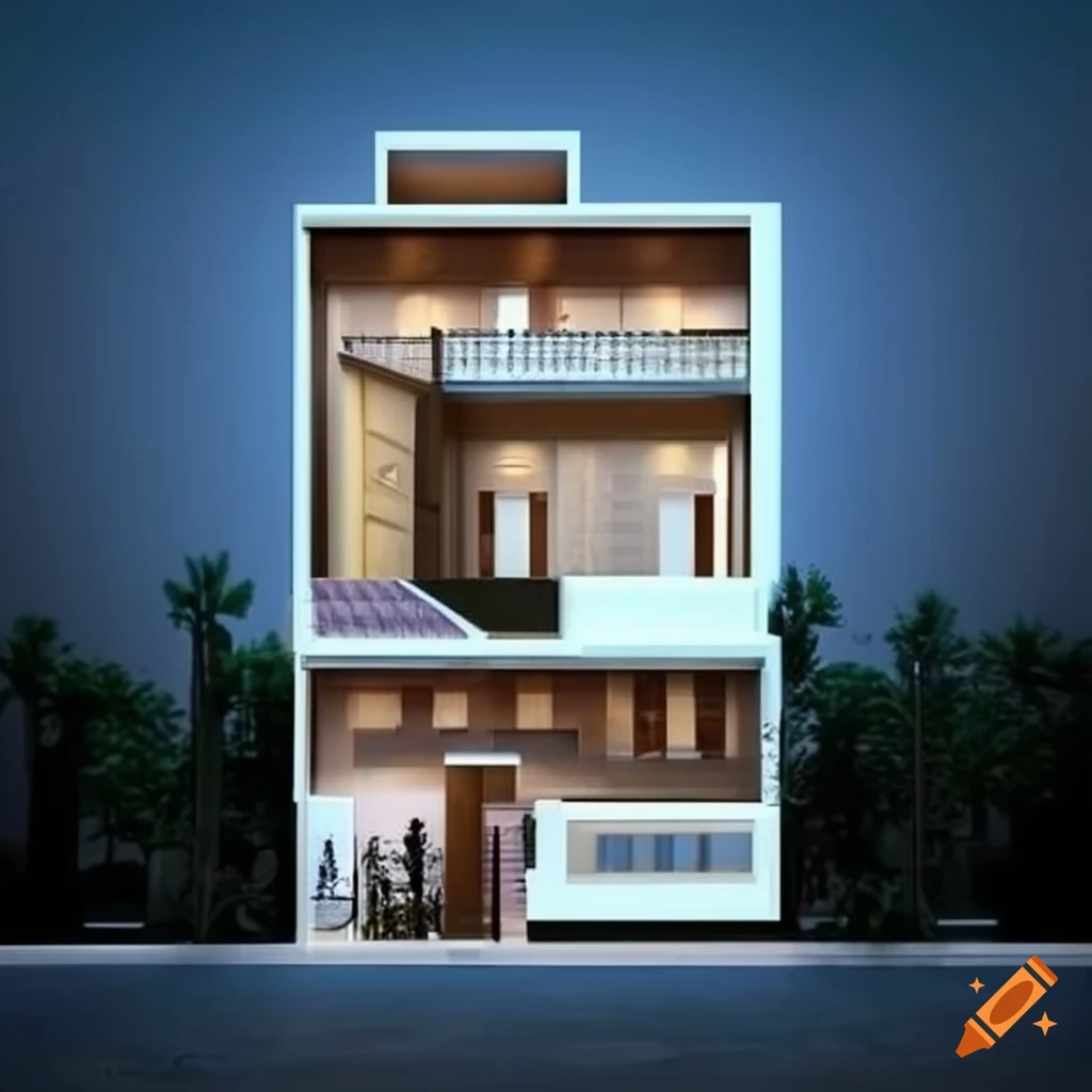 3d elevation design in india on Craiyon