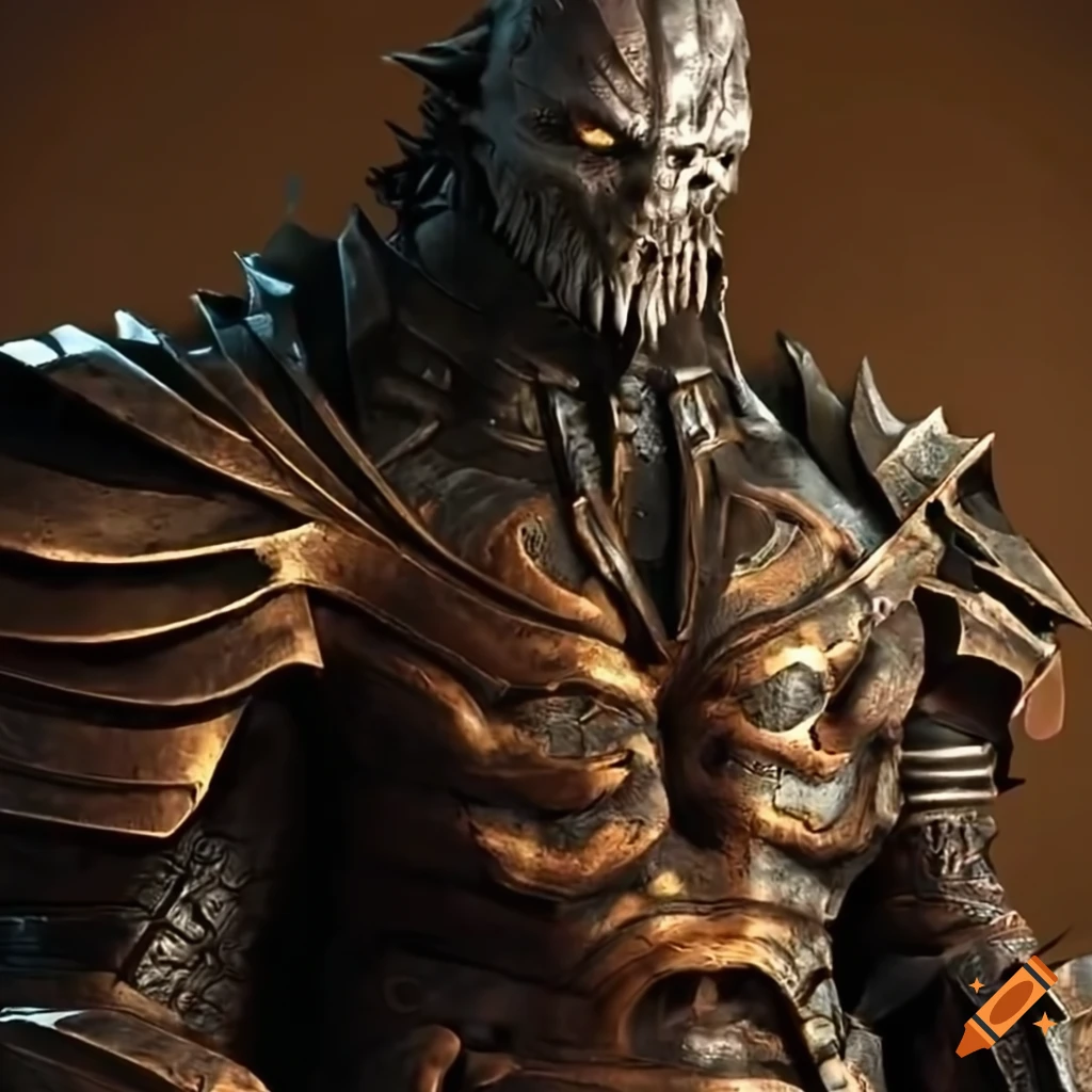 Talos made of flesh and steel plates on Craiyon