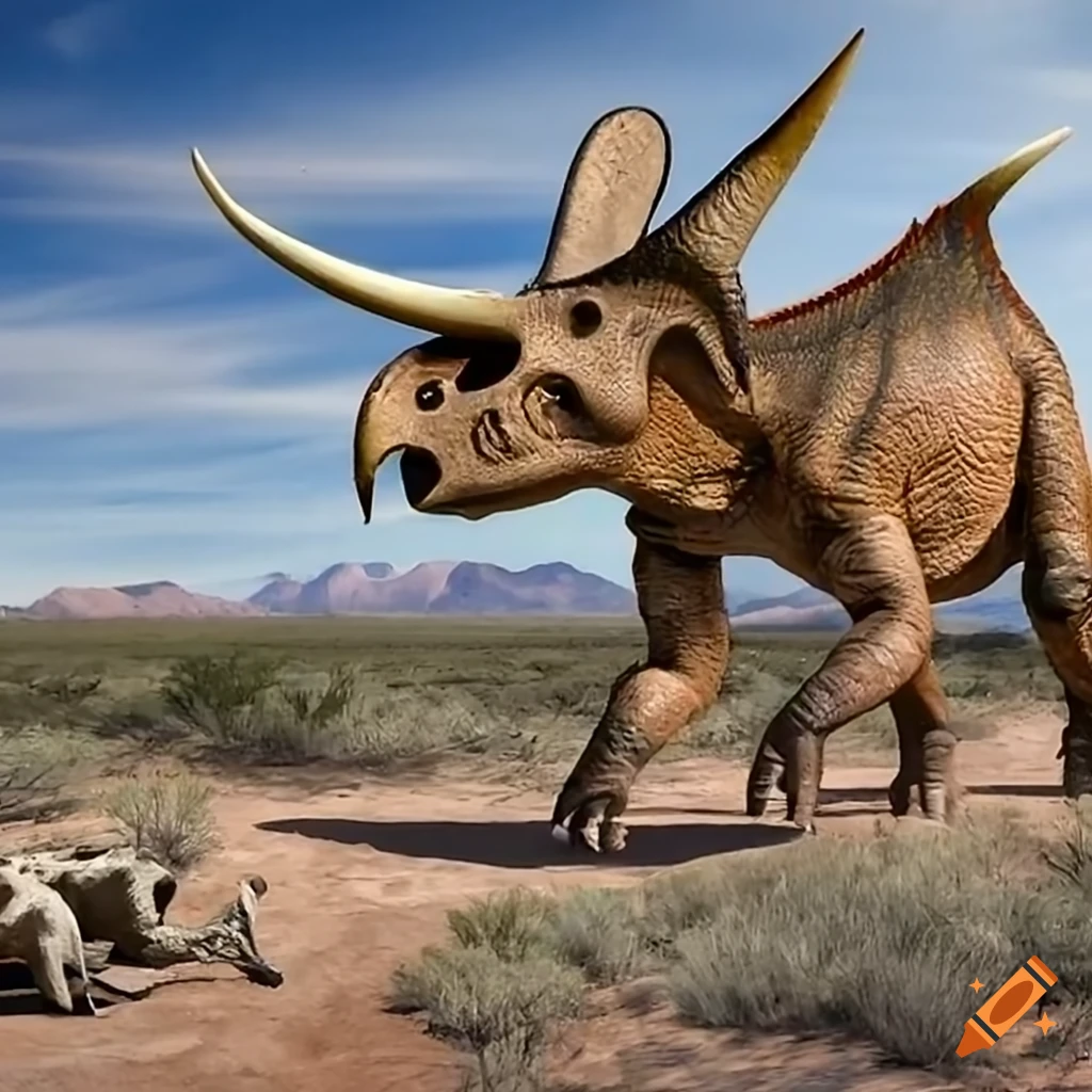 Protoceratops in an arizona desert environment on Craiyon