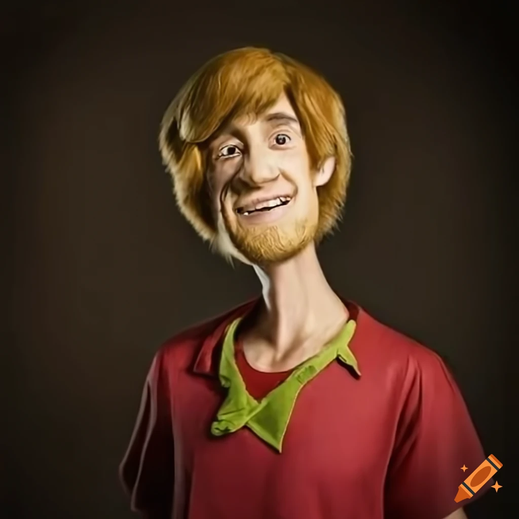 Portrait of Shaggy Rogers from Scooby Doo on Craiyon