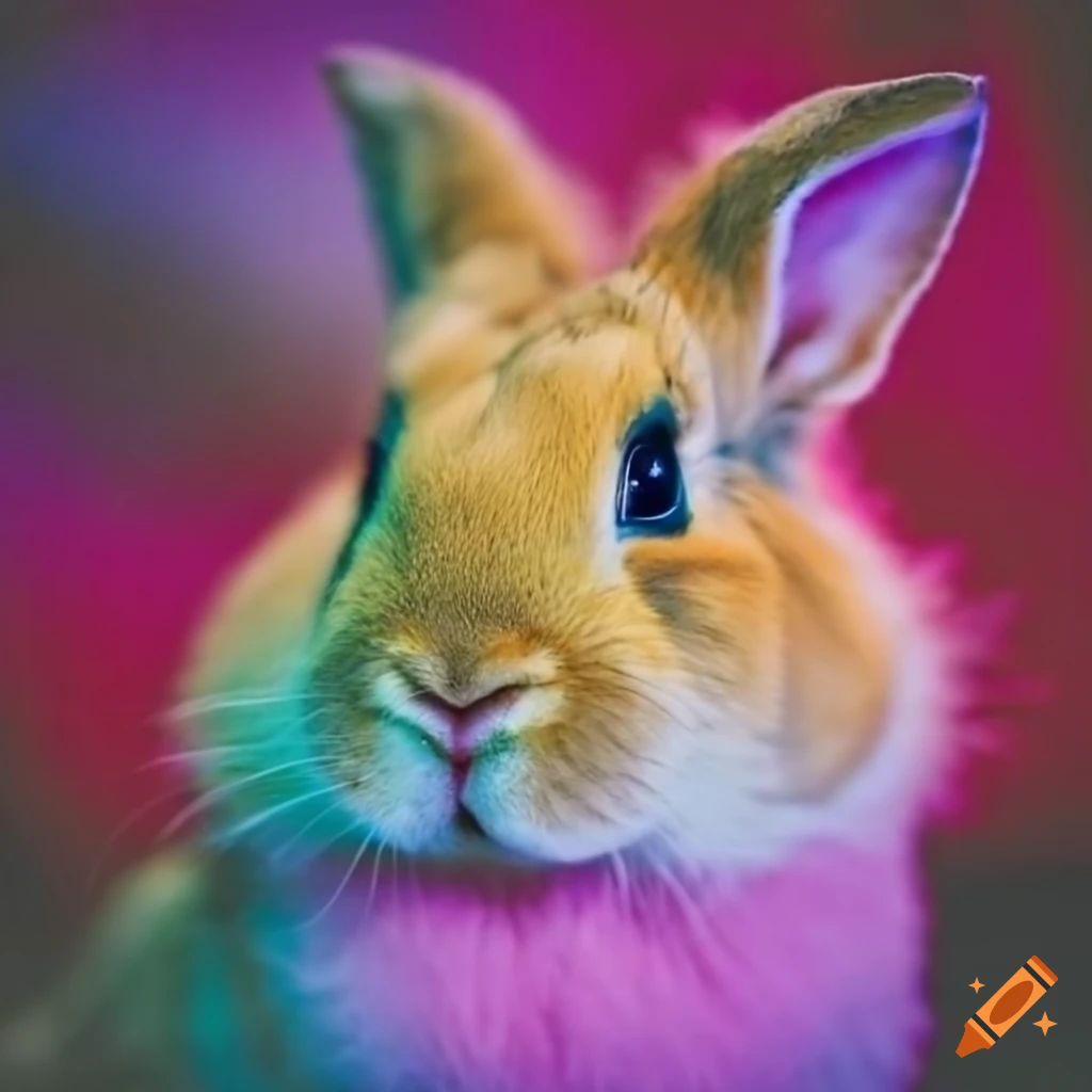 Rainbow bunny on Craiyon