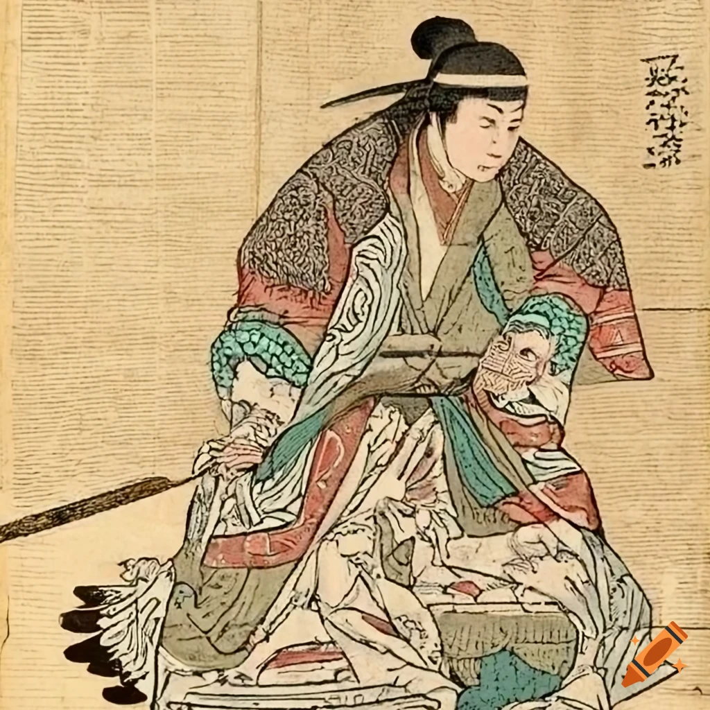 Intricately-detailed 9th century japanese political illustration on Craiyon