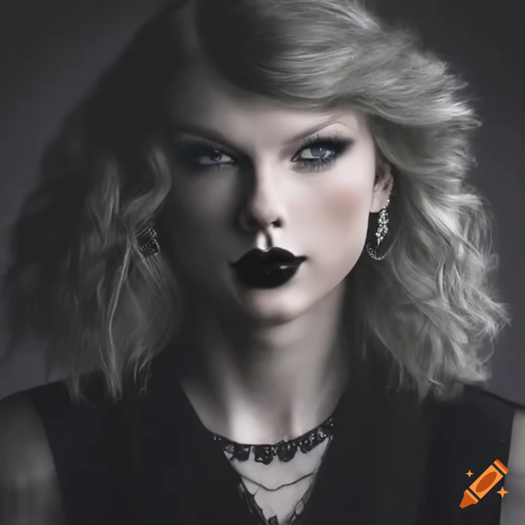 Stunning portrait of a goth taylor swift on Craiyon