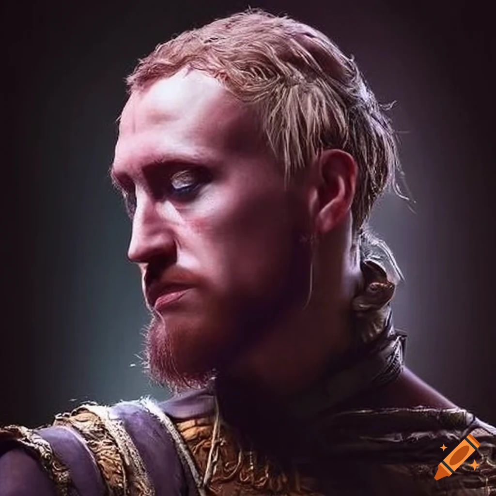 Coriolanus portrayed as a high fae on Craiyon