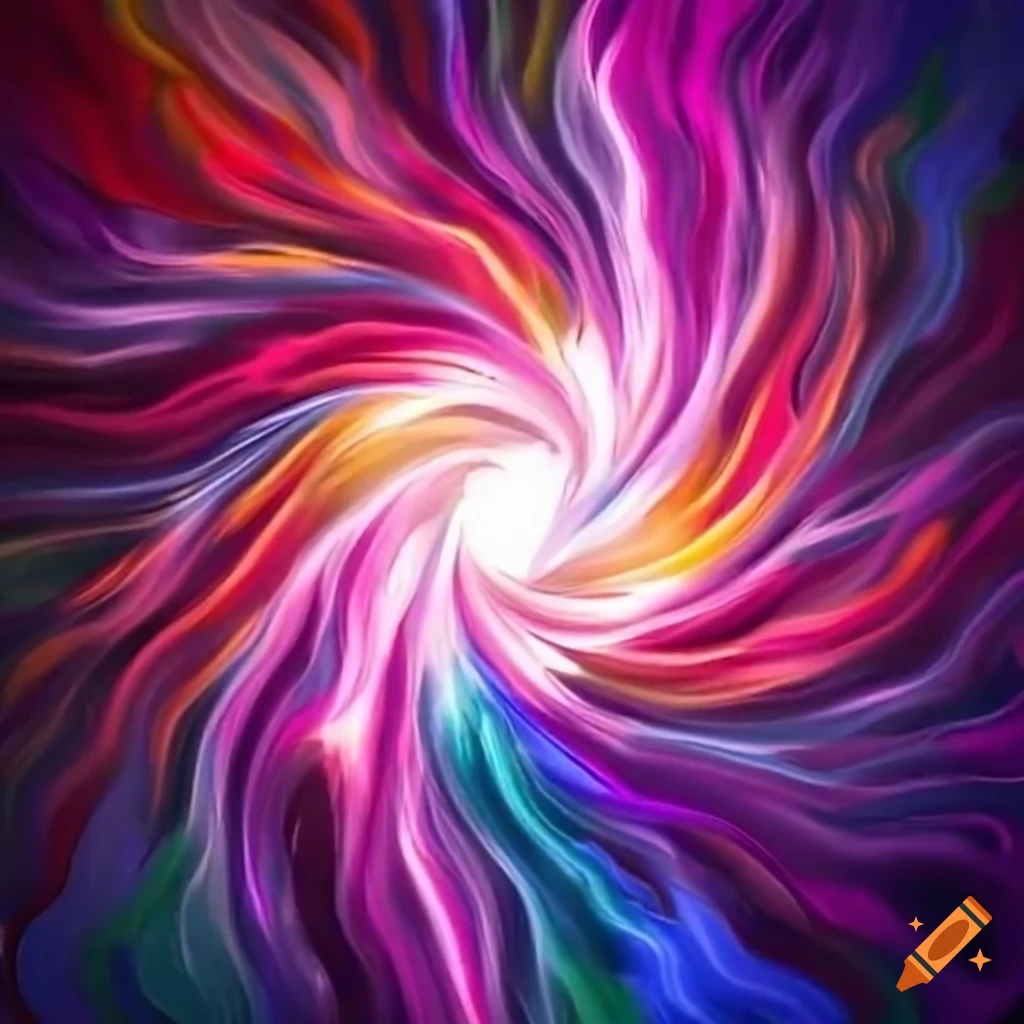 Colorful magic spell missiles swirling in the air on Craiyon